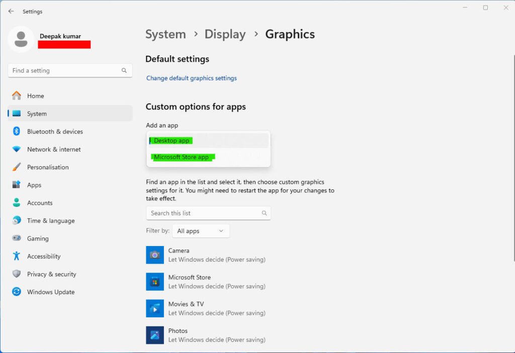 How to setup default GPU for apps in Windows 11 - ALL TECH TRICKS